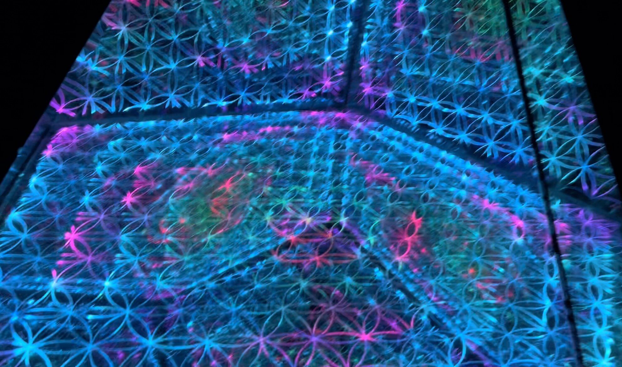 Pentagonal Pyramid Sculpture | LED Infinity Mirror Art | Nicky Alice