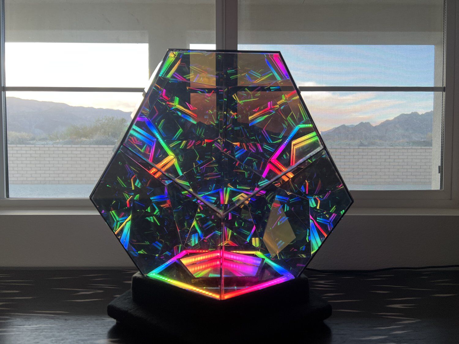 Dodecahedron Kaleidoscope Infinity Mirror Art Sculpture - Nicky Alice